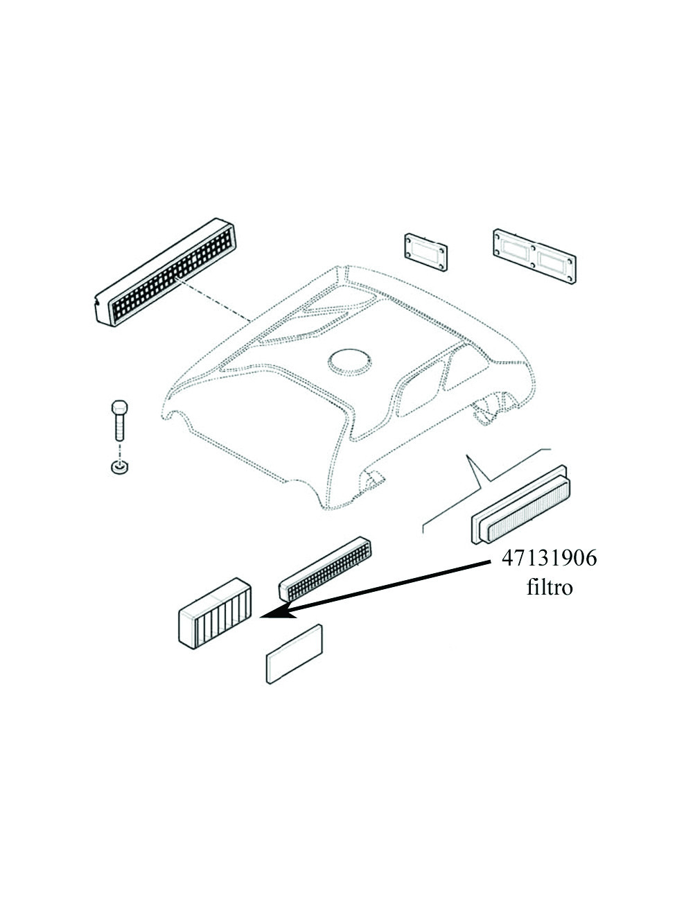 ORIGINAL NEW HOLLAND CABIN AIR FILTER 47131906 | EU Piarulli Agrigarden